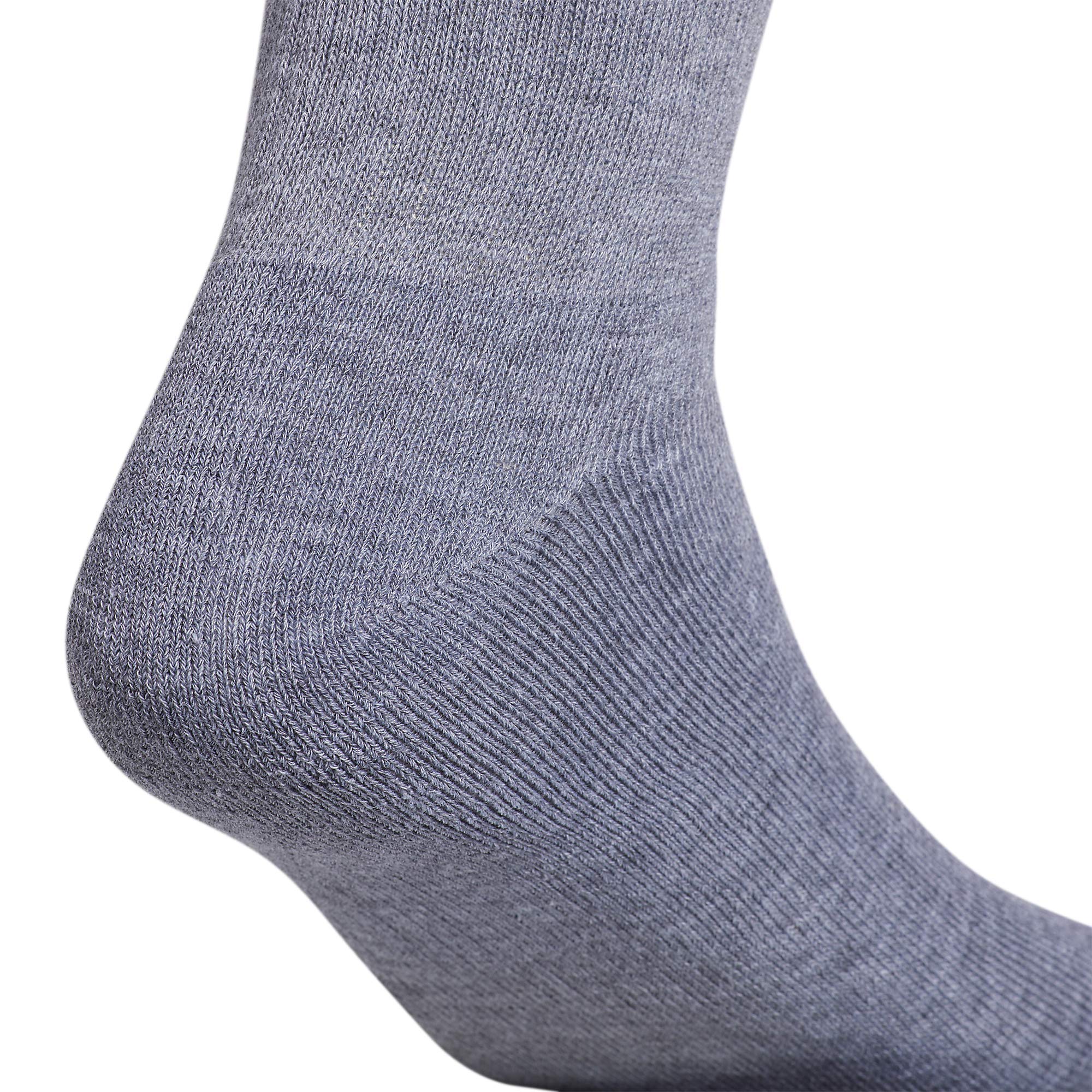 adidas Originals unisex adult Trefoil (6-pair) Crew Sock, Heather Grey/Black/White, Medium US