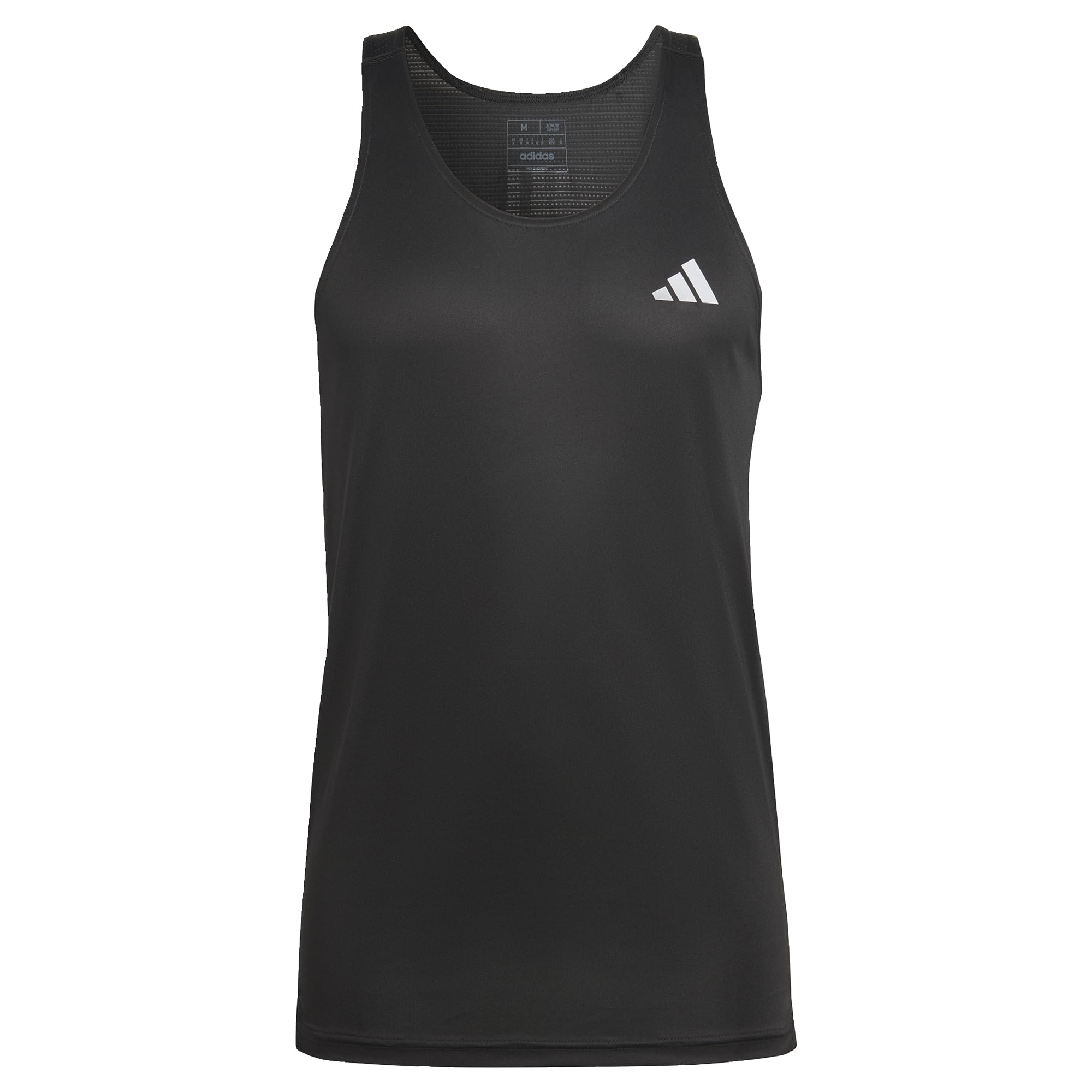 adidas Men's Own The Run Singlet, Black, Large