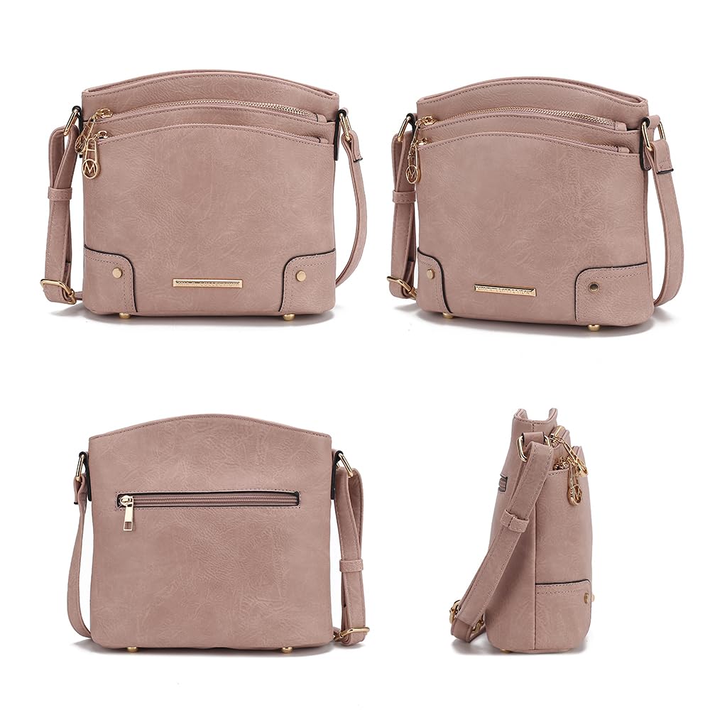 MKF Collection Crossbody Bag for Women, Designer Crossover Lady Shoulderbag Messenger