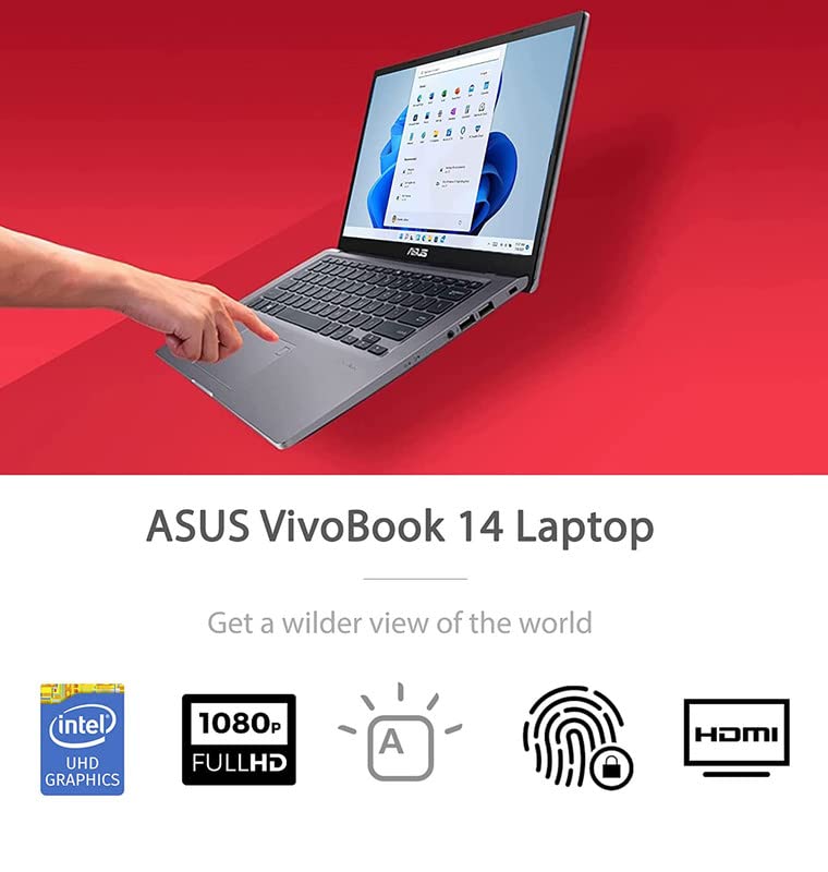 ASUS VivoBook 14 Laptop, Full HD LED Display Laptop, Intel Core i3-1115G4 Processor, Upgrade 12GB DDR4 RAM | 1TB PCIe SDD, Fingerprint Reader, Backlit Keyboard, Windows 10, TWE Pen