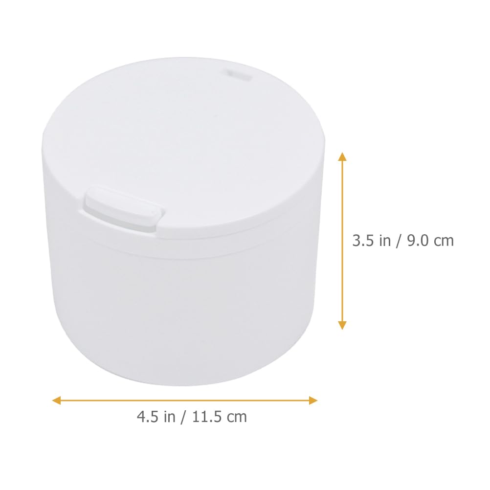 minkissy 3pcs Clamshell Cotton Swab Storage Box PP Cotton Swab Holder Cotton Round Dispenser Cotton Swab Containers for Bathroom Home Storage