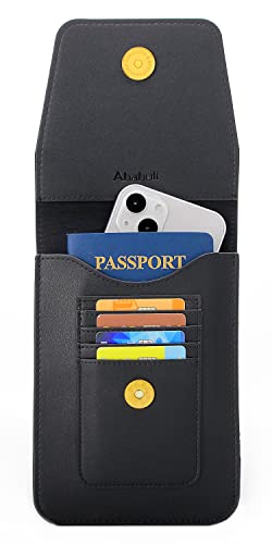 Ababuli Small Crossbody Bag for Women Leather Cell Phone Travel Purse Shoulder Handbag with Strap for Wallet (01black)