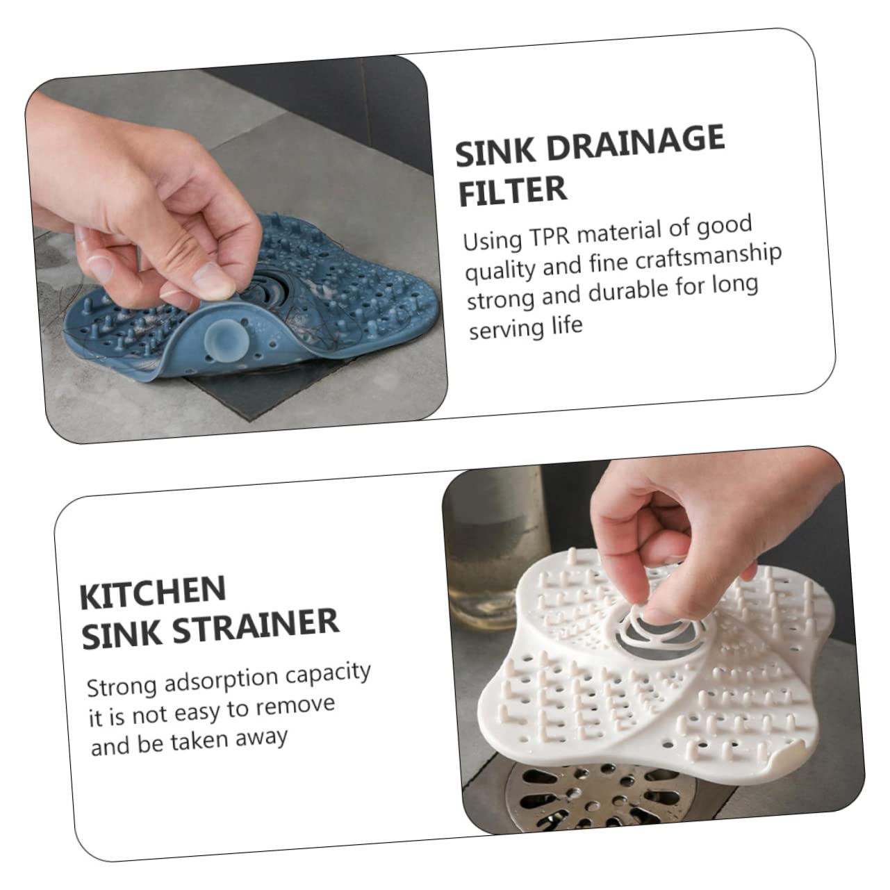 FUDGIO 4pcs Sink Filter Kitchen Sink Covers Draining Meshes Bathtub Drain Strainer Bath Drain Cover Silicone Drain Cover Bathtub Stickers Sink Accessory Kitchen Sink Filter Floor Drain