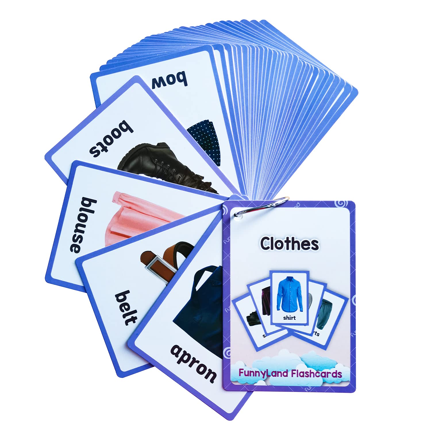 Lilias Transportation/Clothes/Occupations Flash Cards, English Words Learning Pocket Card for Toddlers, Toddler Learning Toys, Learning Supplies for Kindergarten Preschool, 3 Themes Set