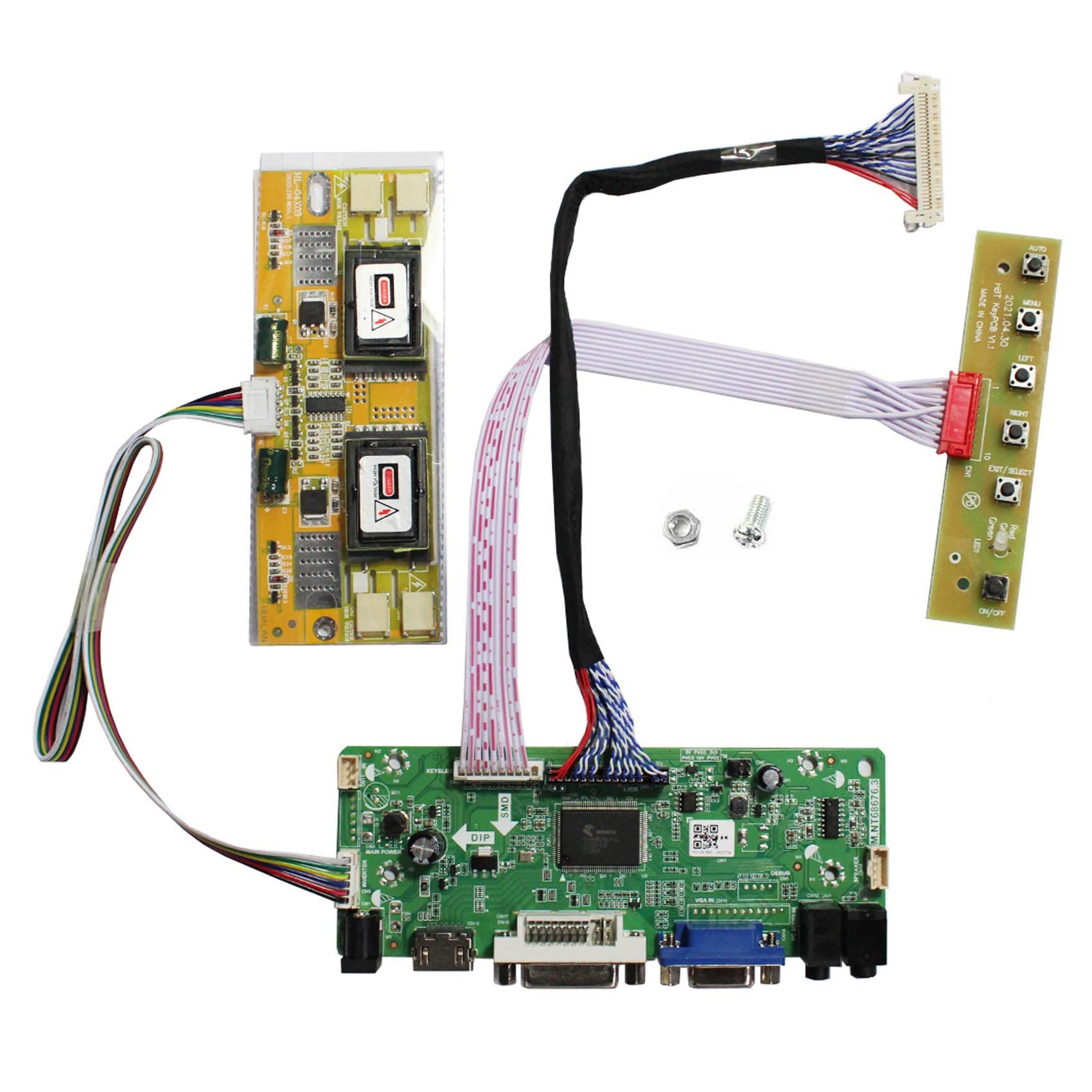VSDISPLAY HD-MI DVI VGA Audio LCD Controller Board Work for 17" 19" 1280x1024 M170EG01 HSD190ME12 lm190e05-sl03 4CCFL 30Pin LVDS LCD Panel Used for Machine Modification