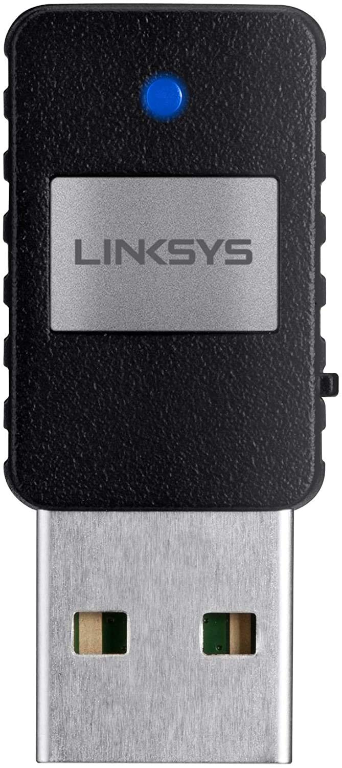 Linksys AE6000 Wireless Mini USB Adapter AC 580 Dual Band,Black,8.60in. x 5.40in. x 2.30in.