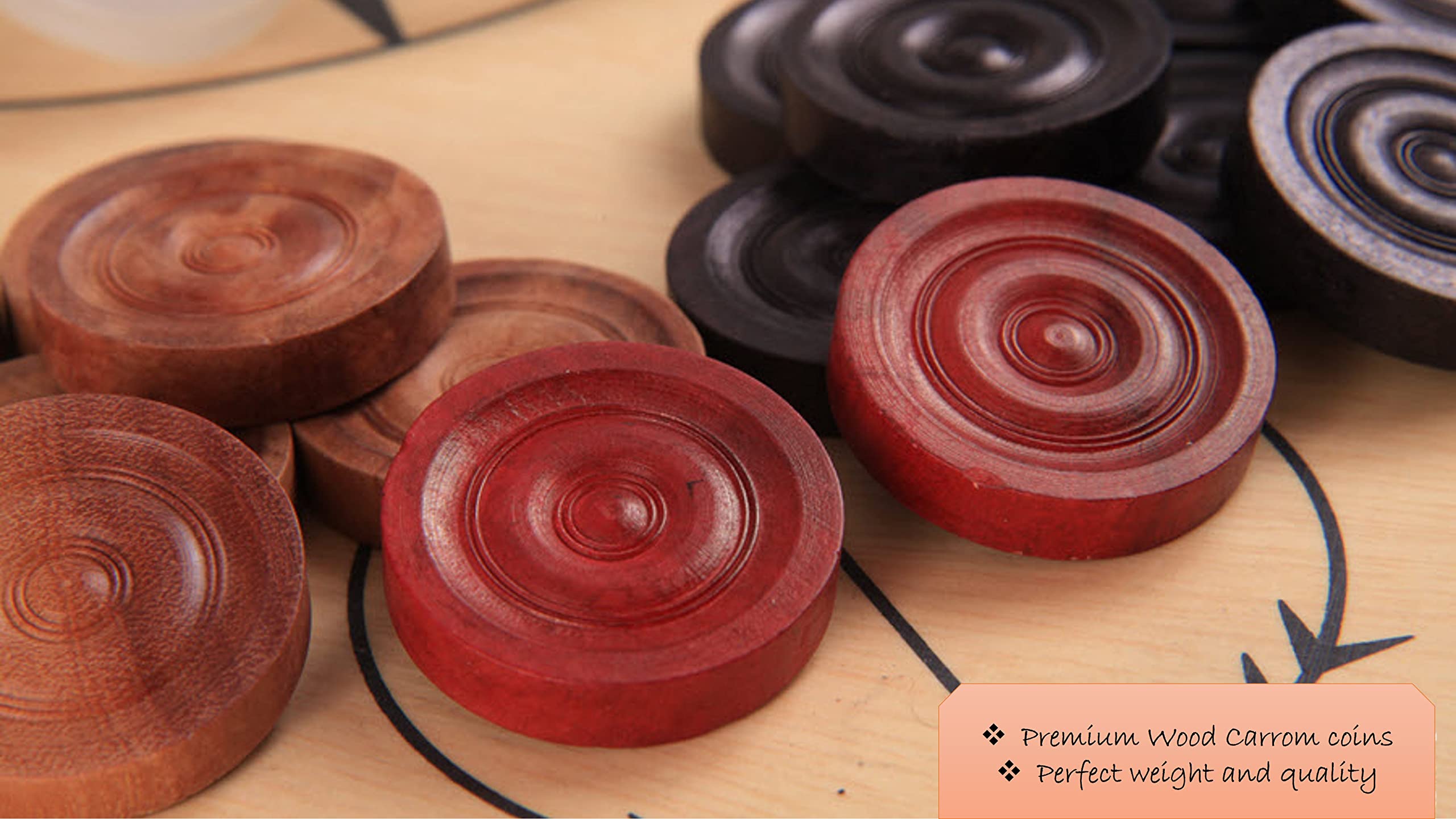 Frescorr - (Set of 2) Carrom Strikers for Carrom with Plastic Outer case, Acrylic Material and Long Lasting (Set of 2)