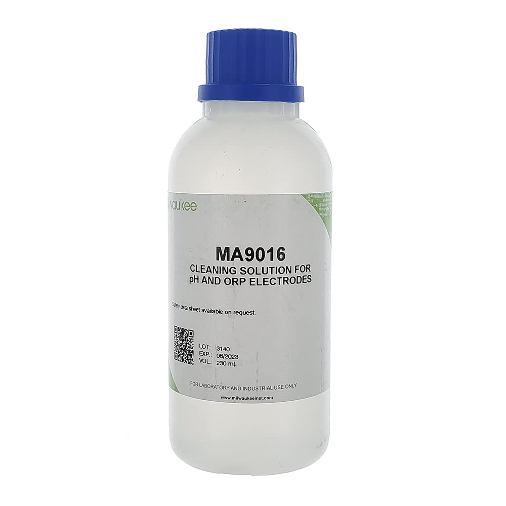 Milwaukee Instruments MA9016 Cleaning Solution for pH/ORP Electrode, 230 mL Volume