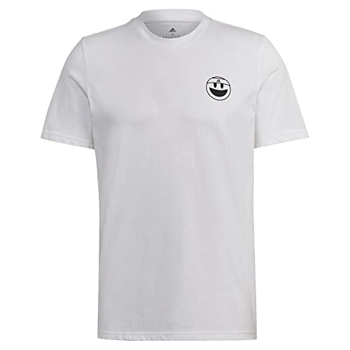 adidas Men's Tennis WMB in Graphic Tee, White, X-Large