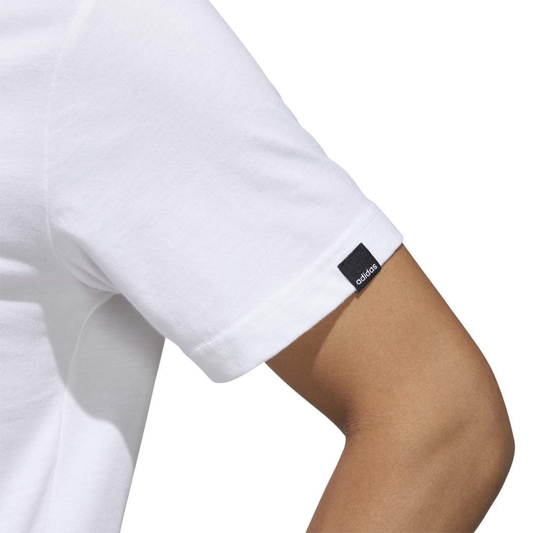 adidas Men's Triple Logo Graphic T-Shirt White/Black Small