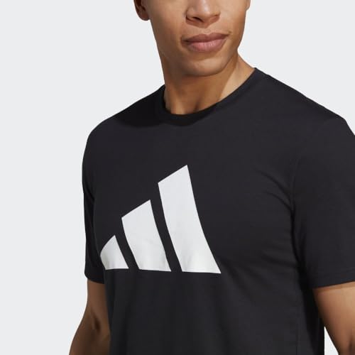 adidas Men's Training Essentials Feel Ready Logo T-Shirt Black/White 3X-Large