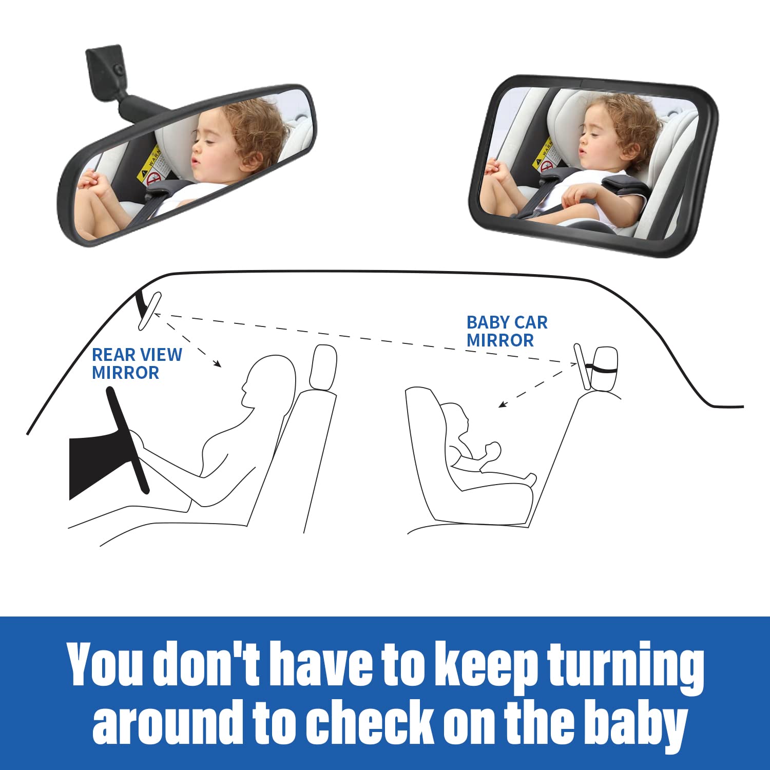 Baby Car Mirror (Baby Car Mirror-14 Inch)
