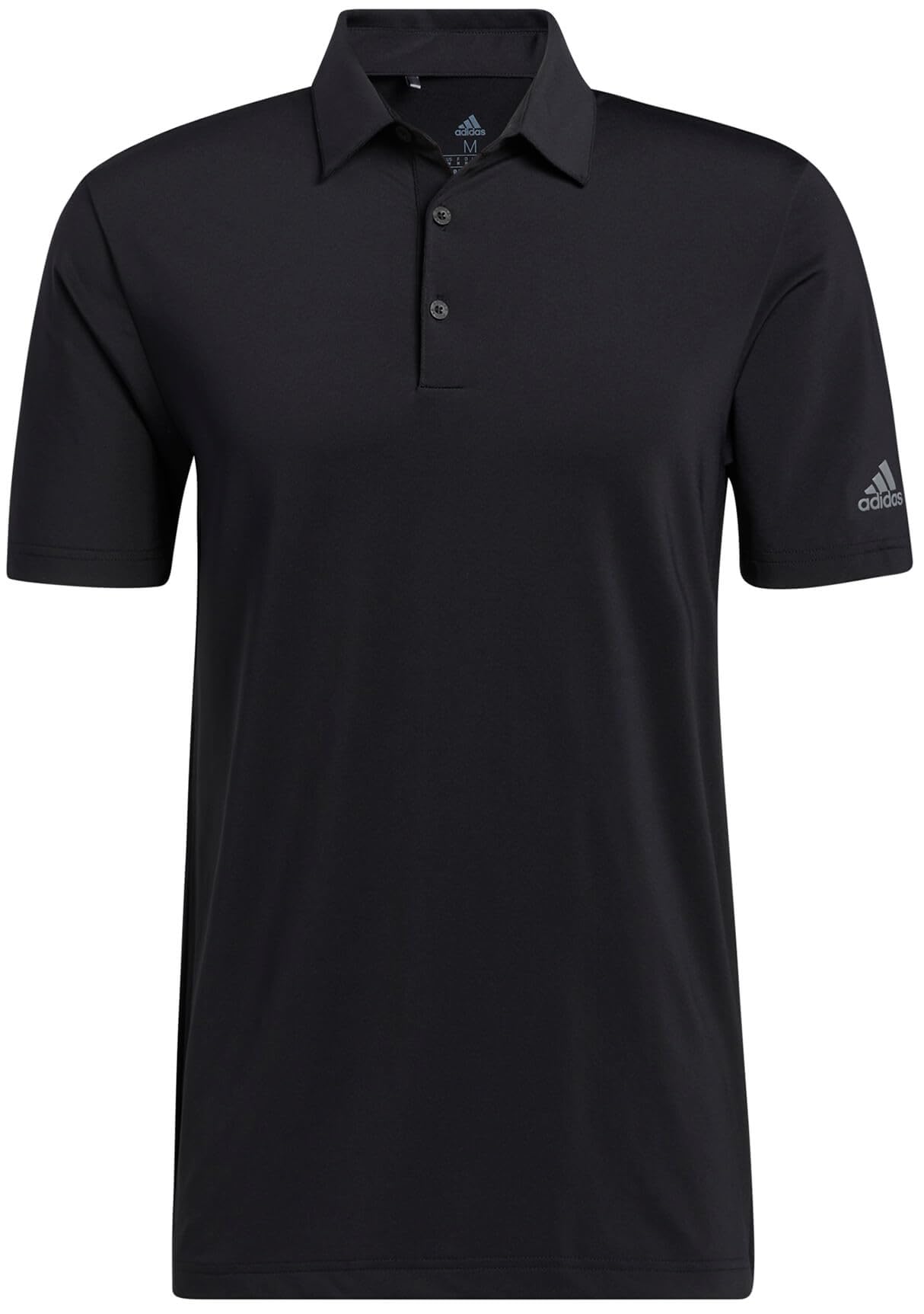 adidas Men's Ultimate365 Solid Polo Shirt, Black, Medium