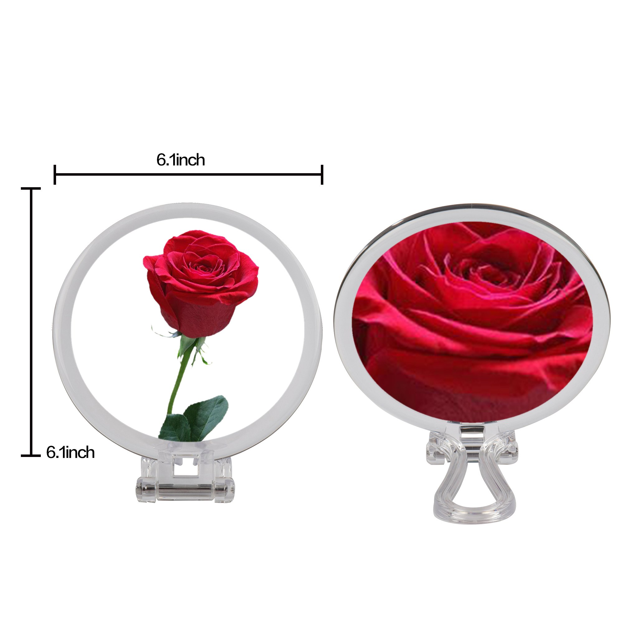 Miss Sweet Folding Hand Held Mirror with 10x Magnification & True Image, 6.1inch Travel Mirror (10X)