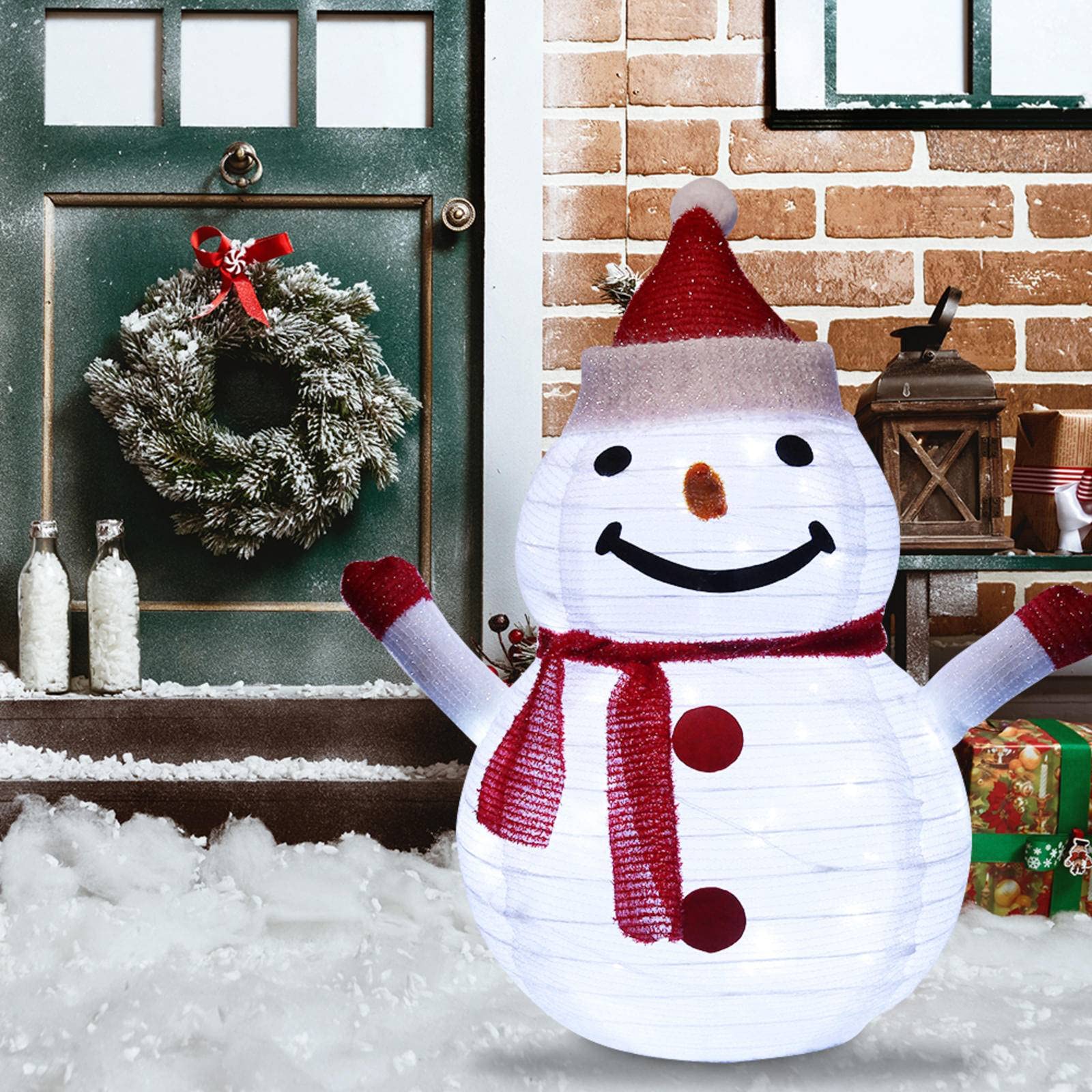 NC Outdoor Garden Decoration Christmas Snowman LED Lights Home Christmas Decorations Garden Landscape Lawn Lights