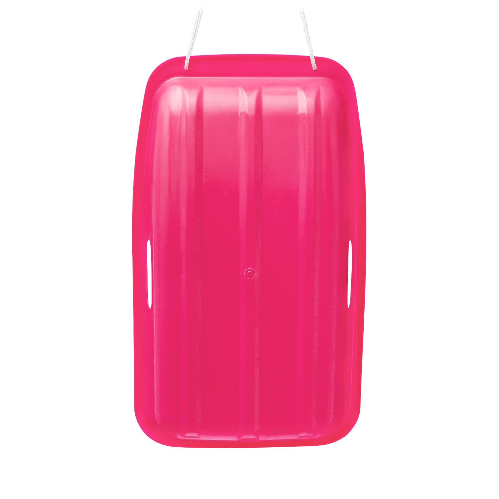 AGPTEK 25.6 Inch Durable Downhill Sprinter Toboggan Snow Sled for Boys Girls with Built-in Handles and Pulling Rope (Pink)