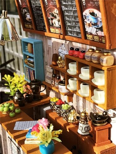 Flever Dollhouse Miniature DIY House Kit Creative Room with Furniture for Romantic Valentine's Gift (Encounter Beauty)