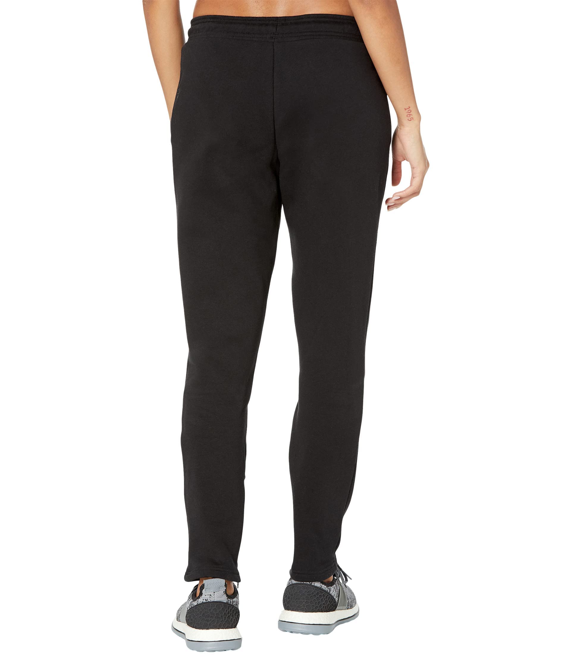 adidas Women's All SZN Fleece Tapered Pants, Black, Small
