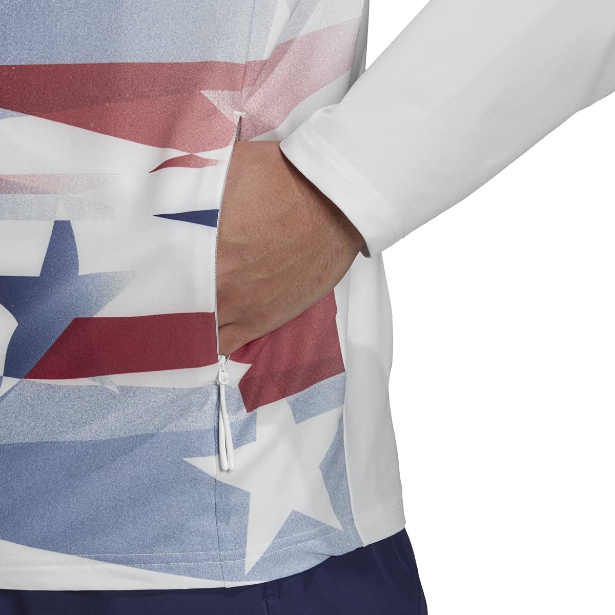 adidas mens USA Volleyball Warmup Jacket Men White/Navy/Team Power Red XX-Large