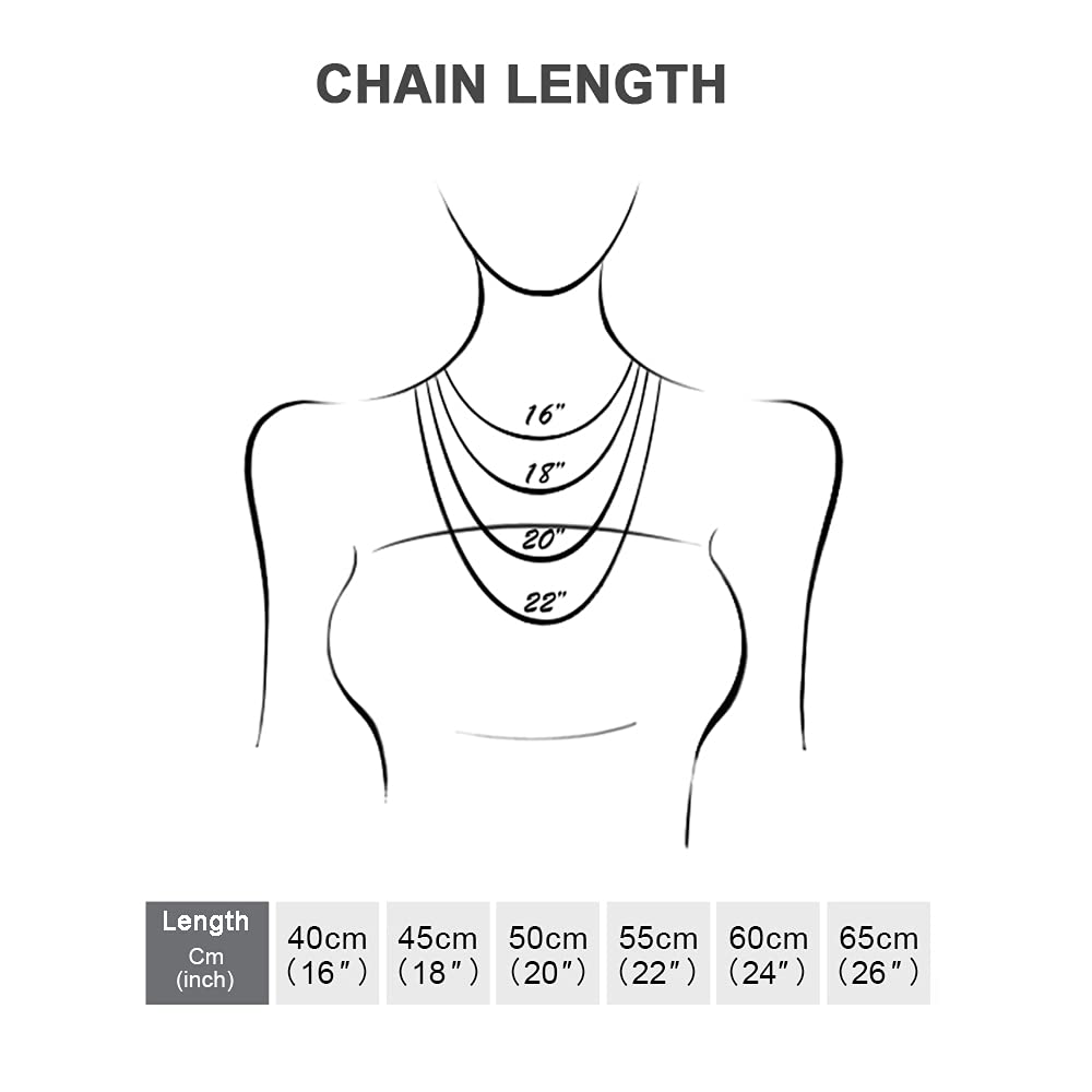 AllenCOCO Mens Silver Chain, 925 Sterling Silver Necklace for Women, 16 18 20 Inch Box Chain, Dainty Pure Silver Jewelry Gift