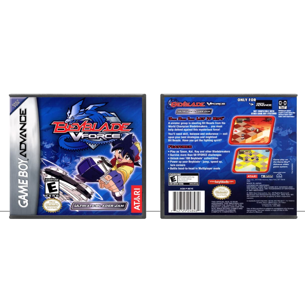 Beyblade VForce: Ultimate Blader Jam | (GBA) Game Boy Advance - Game Case Only - No Game
