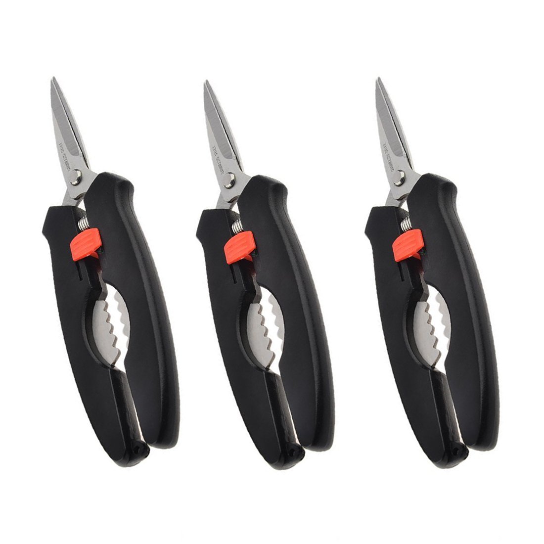 Lobster Crab Shears, Yamix 3Pcs Multifunction Stainless Steel Seafood Scissors Lobster Crab Crack Shells Shears - Silver