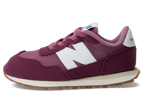 New Balance Kids 237 Bungee Sneaker, DARK EMBER/RAISIN, 6 M Toddler (1-4 Years)
