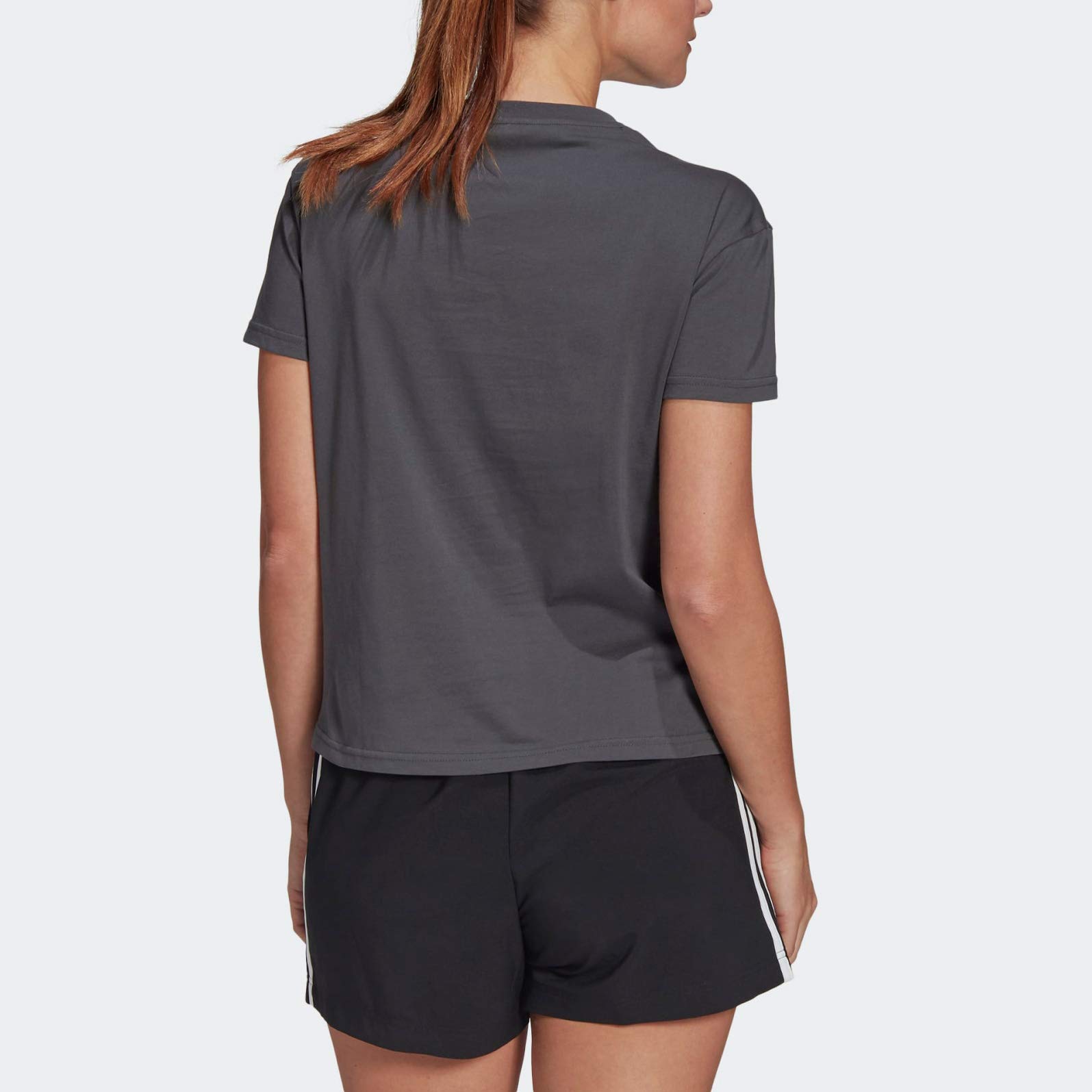 adidas womens Leo Graphic Tee Grey Small