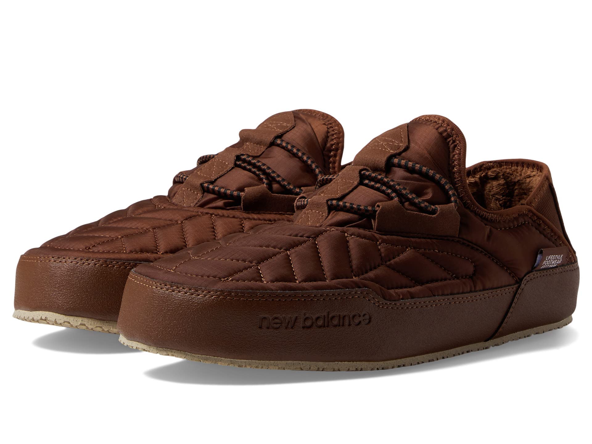 New Balance Unisex-Adult Caravan Moc V2 Slipper, Rich Oak/Mindful Grey, 12.5 Wide Women/11 Men
