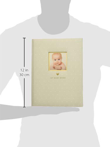 Little Blossoms Baby Keepsake Book, Baby Photo Album, Baby Memory Book, Gender-Neutral Gray Polka Dot