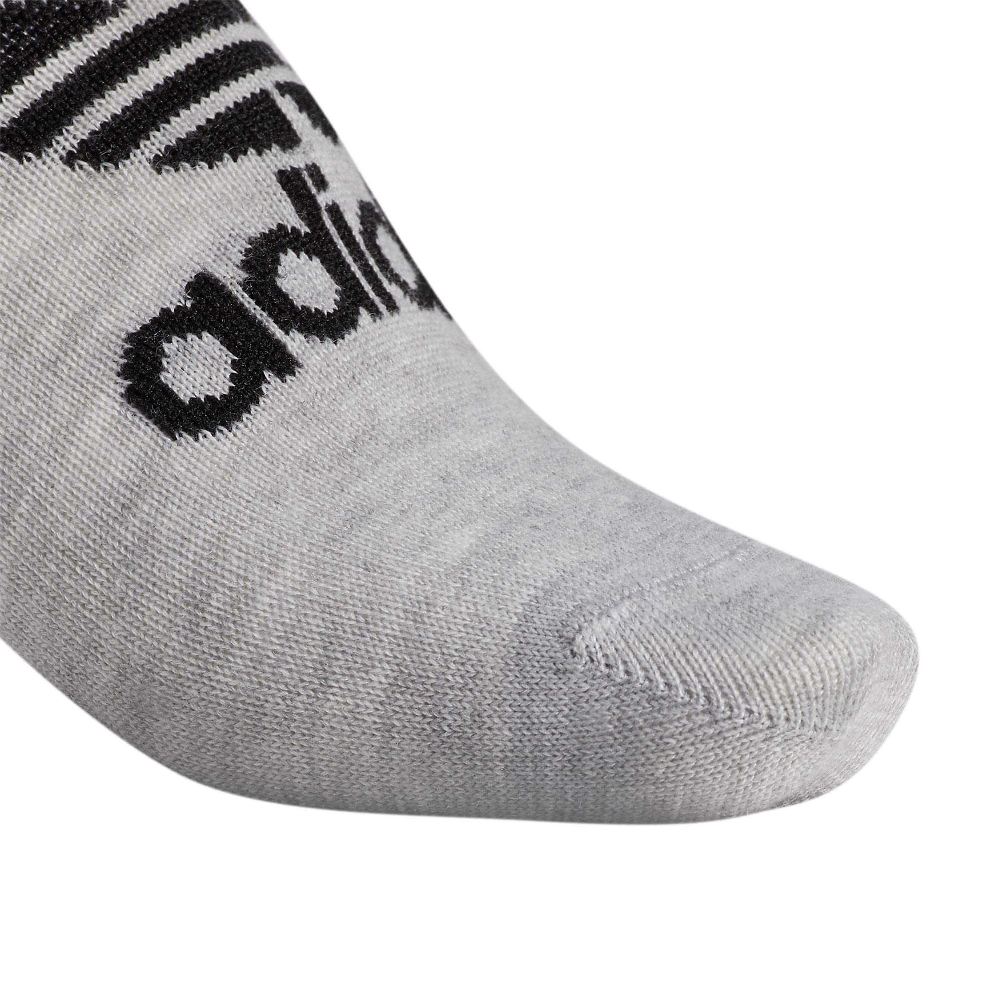 adidas Originals Men's Classic Trefoil Superlite Super No Show Socks (6-Pair), Heather Grey/White/Black, Large
