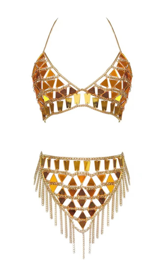Allison Jennie Beach Sexy Halloween Suit Body Chain (golden color)