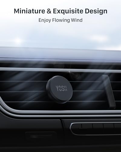 YOSH Magnetic Car Phone Mount Universal Phone Holder for Car Air Vent Cell Phone Car Cradle Compatible with iPhone 11 Pro Max XS XR X 8 7 6 Samsung S21 S20 S10 A71 Edge Note Pixel GPS etc