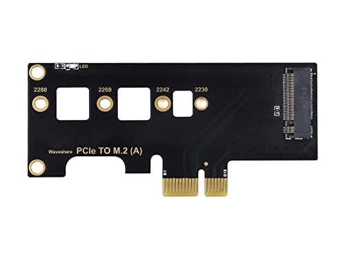 waveshare PCIe to M.2 Adapter Supports Raspberry Pi Compute Module 4 Adapter for NVMe Protocol M.2 Faster Reading/Writing Improving Efficiency