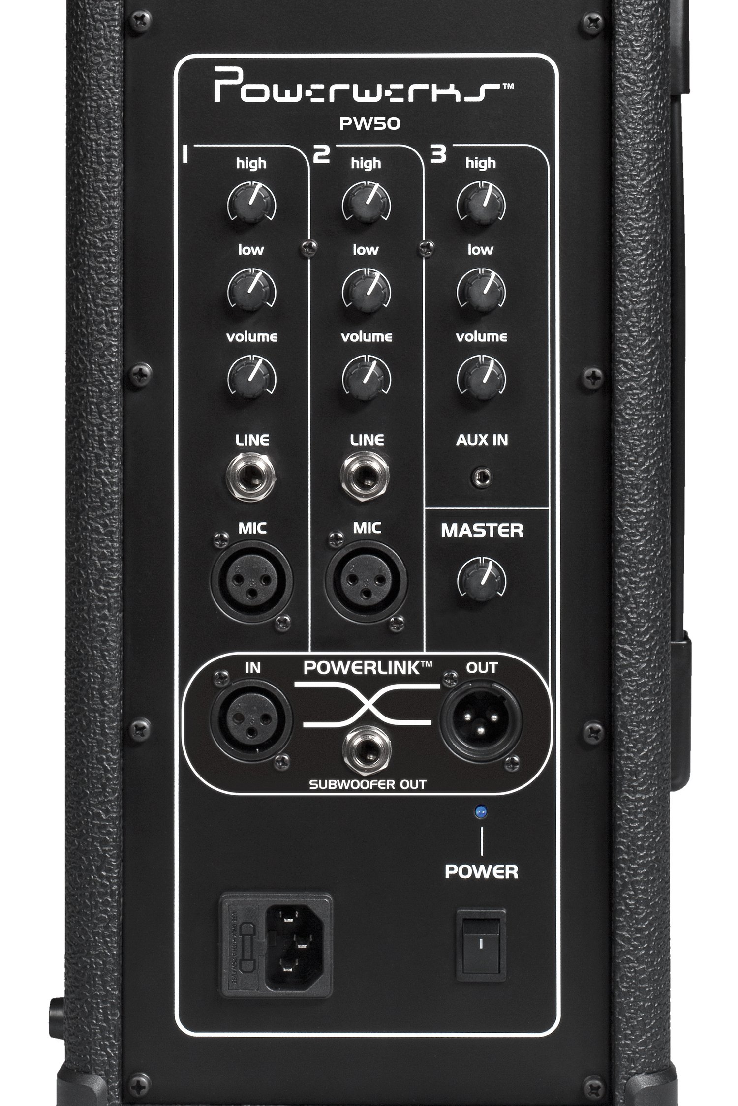 Powerwerks PA System (PW50) & Amazon Basics XLR Male to Female Microphone Cable - 10 Feet, Black