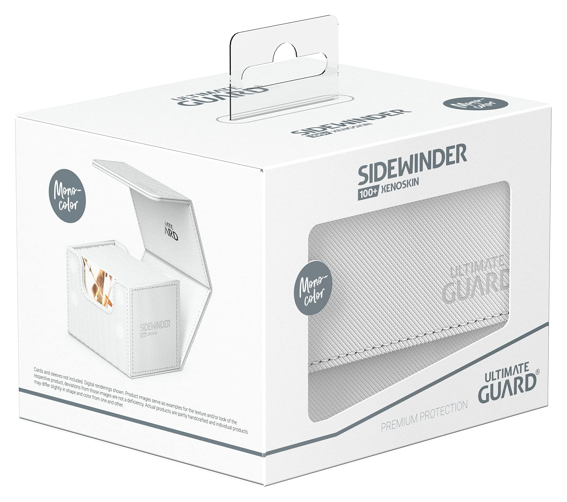 Ultimate Guard Sidewinder 100+, Deck Box for 100 Double-Sleeved TCG Cards, White, Magnetic Closure & Microfiber Inner Lining for Secure Storage