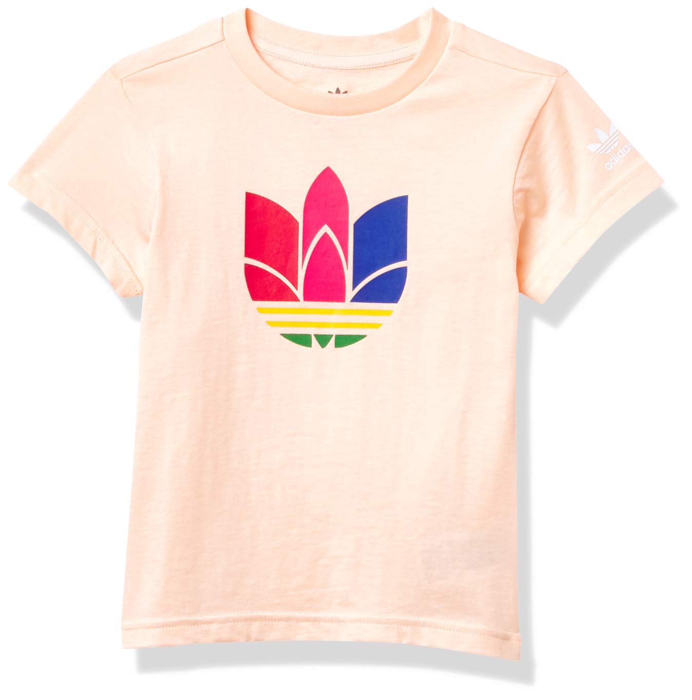 adidas Originals unisex-youth 3D Tee White/Multicolor Medium