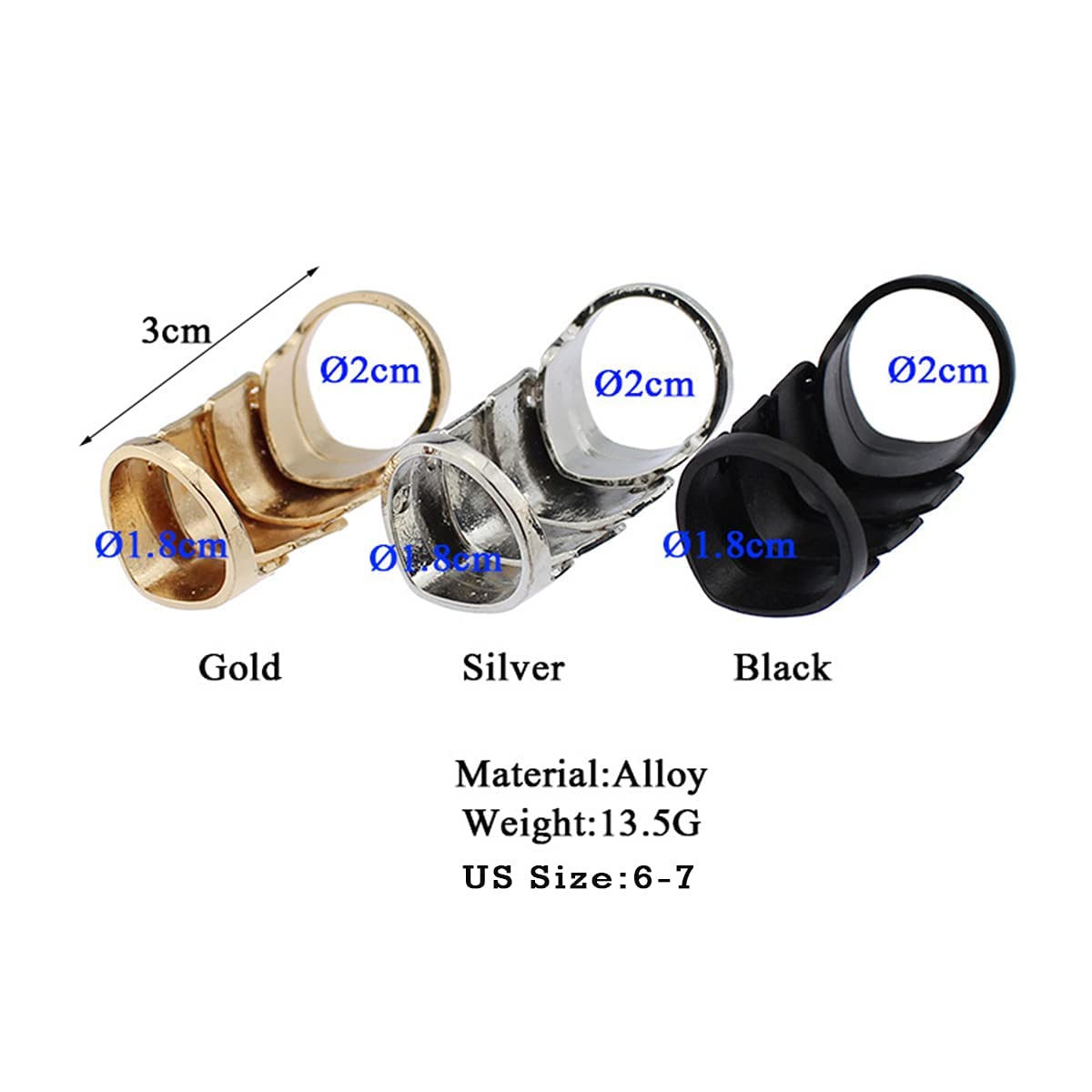 Acosplayer Nana Anime Ring Oosaki Nana Cosplay Knuckle Rings Gothic Finger Bone Ring Punk Jewelry Accessories Props (Silver)