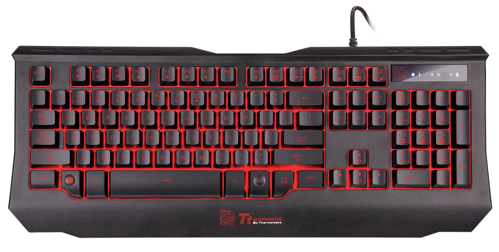 Thermaltake Tt eSPORTS Knucker 4-in-1 3 Color Membrane Keyboard & 2400 DPI Avago 5050 Optical Gaming Mouse & Headset & Mouse Pad Combo Kit KB-GCK-PLBLUS-01