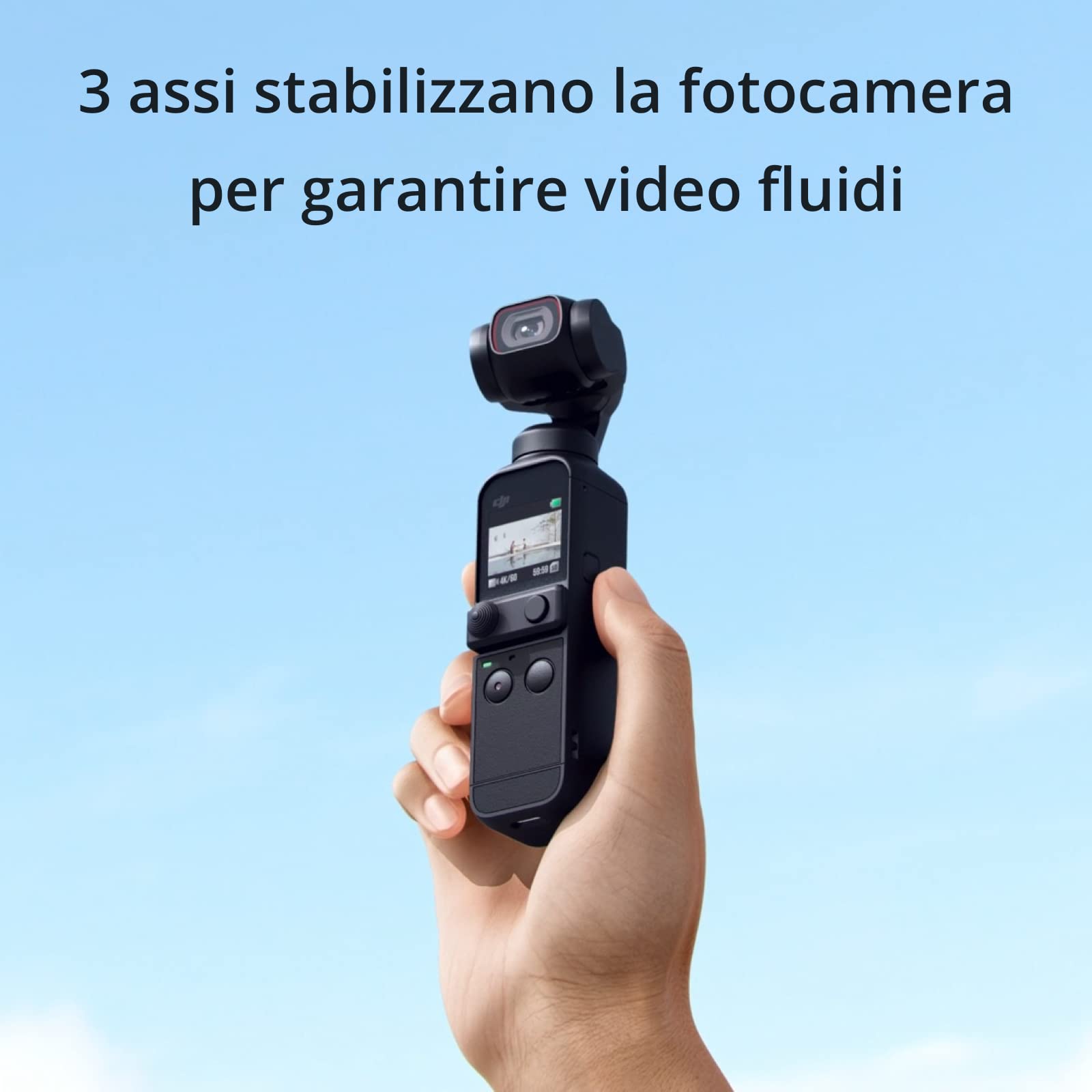 DJI Pocket 2 - Handheld 3-Axis Gimbal Stabilizer with 4K Camera, 1/1.7" CMOS, 64MP Photo, Face Tracking, YouTube, TikTok, Vlog, Portable Video Camera for Android and iPhone, Black