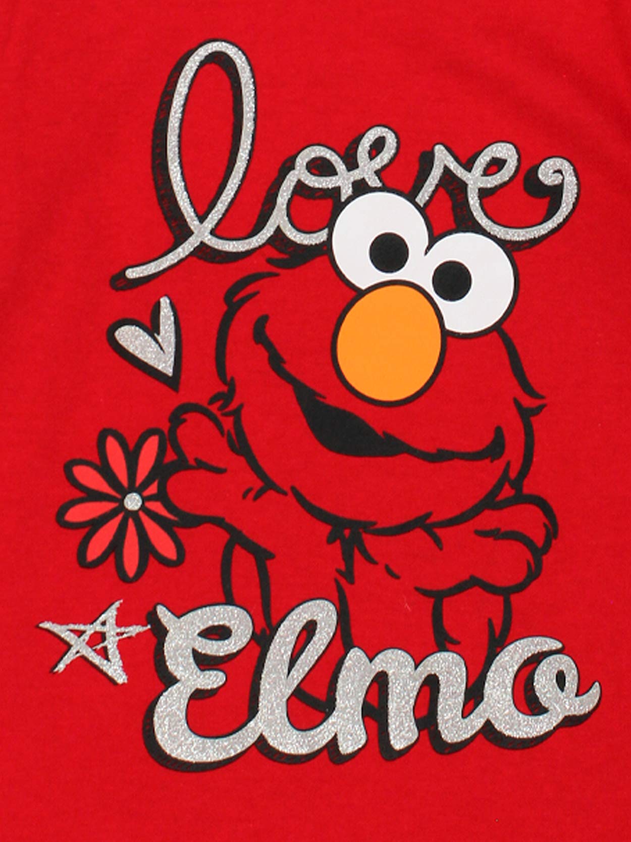 Sesame Street Elmo Girls Long Sleeve Shirt for Infant and Toddler Red