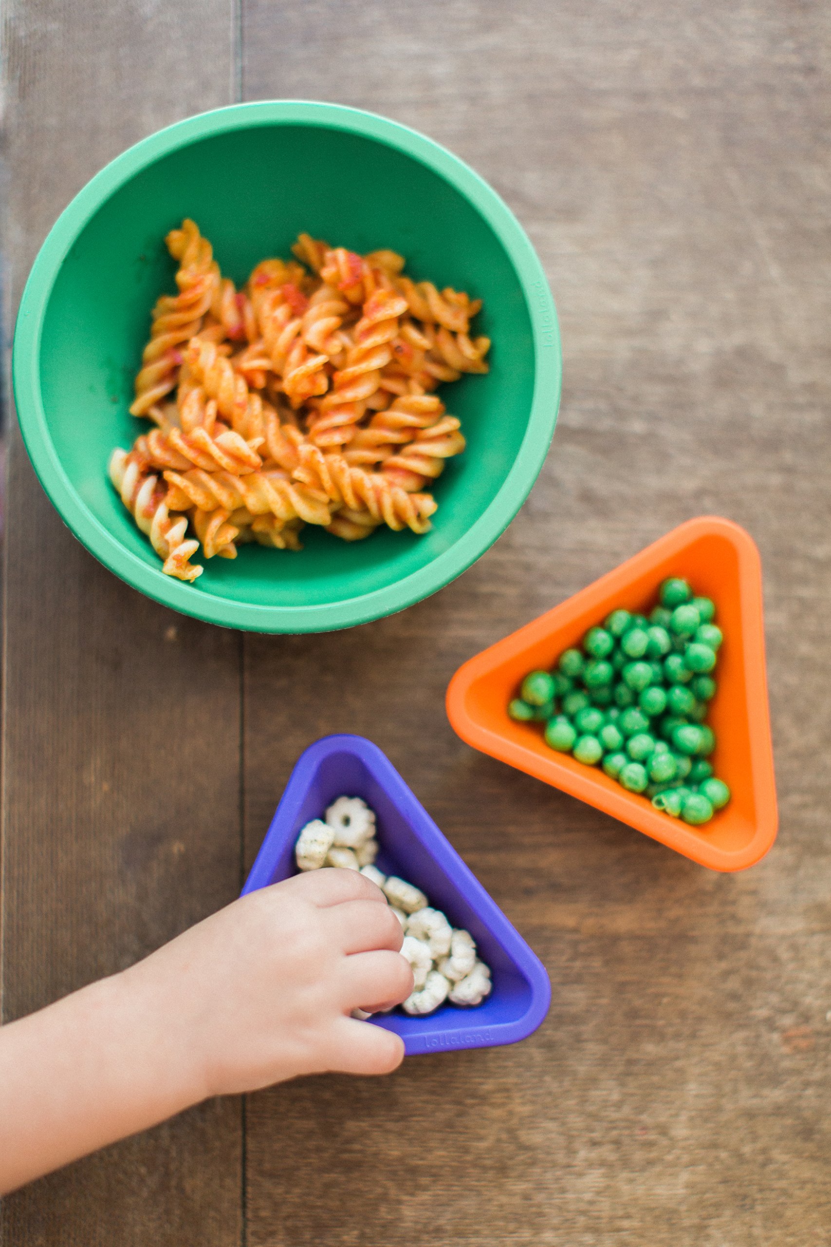 Lollaland - Unbreakable, Toddler Dipping Cup , Microwave Safe, Dishwasher Safe Small, Plastic, Pinch bowl, Sauce Dish, 7 Piece, Condiment Tray Set
