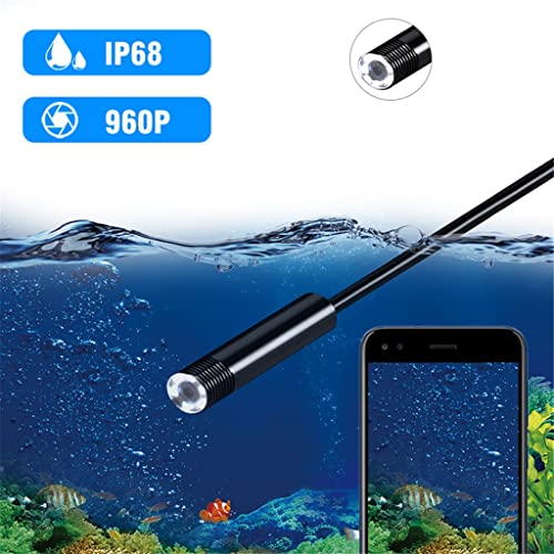 BHVXW USB Endoscope Camera IP67 Waterproof Sewer Camera with 8 LED for Android & Windows PC (Color : Hard Cable, Size : 2m)