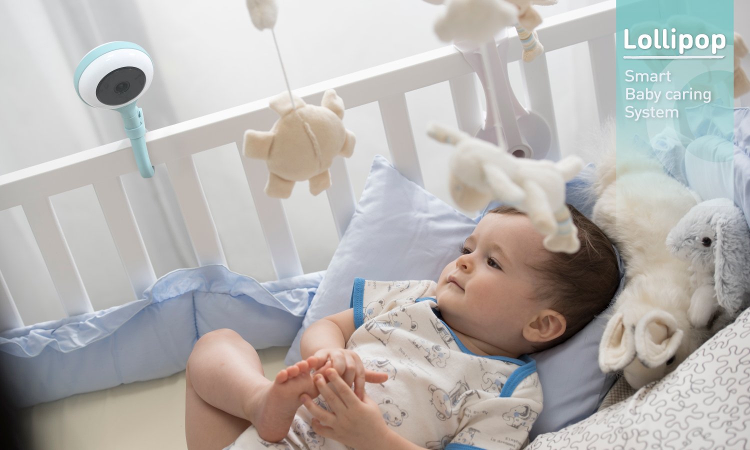 Lollipop - Smart Baby Monitor with True Crying Detection (Cotton Candy)
