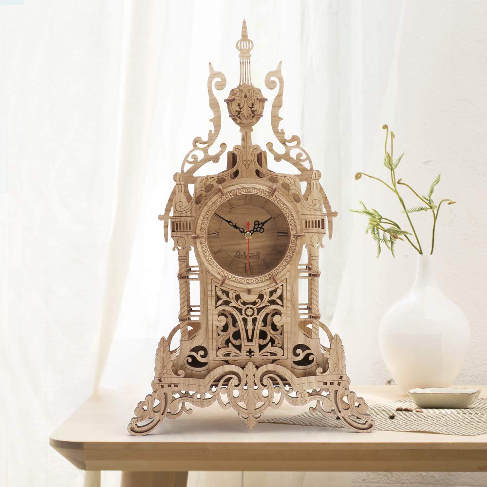 nicknack 3D Wooden Puzzle for Adults, Model Building Puzzle - Tower Clock, Light