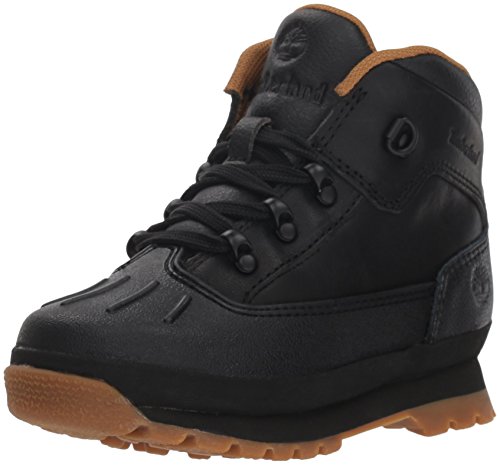 Timberland Unisex-Kid's Euro Hiker Shell Toe Fashion Boot, Black Full Grain, 6 Medium US Big Kid