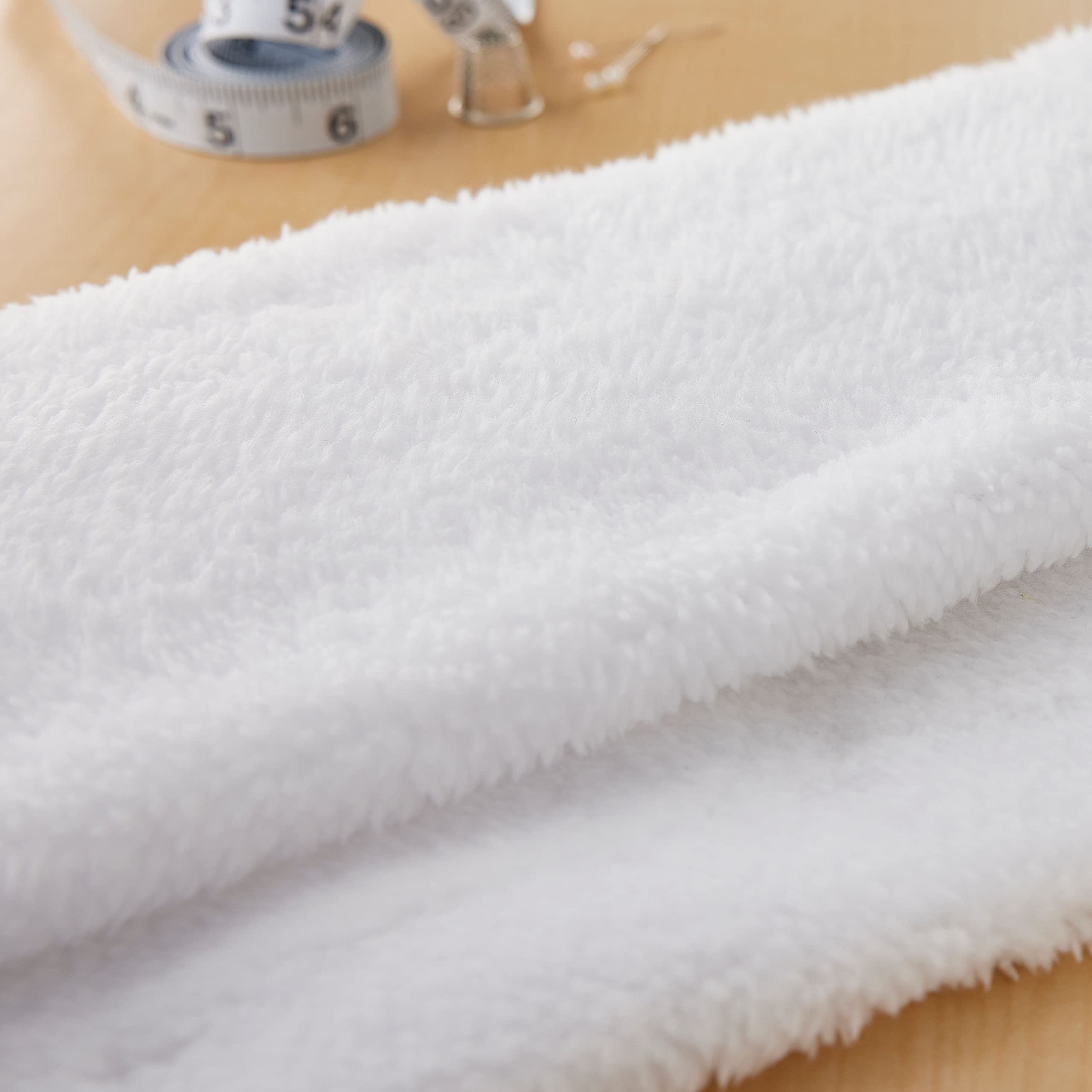 White Sherpa Fabric Bundle by Loops & Threads®