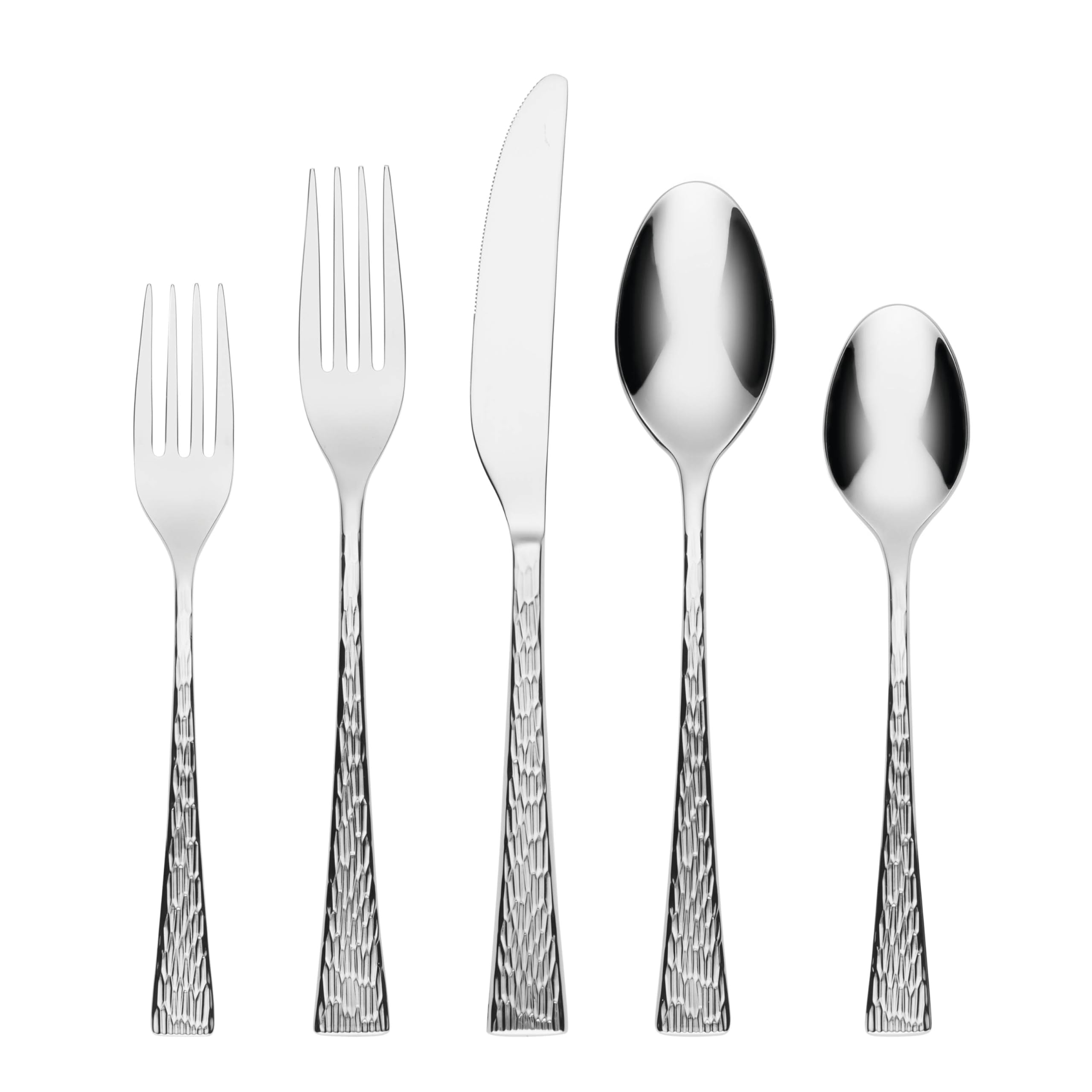 Cambridge Silversmiths Finnley Mirror 20-Piece Flatware Set, Service for 4,Silver