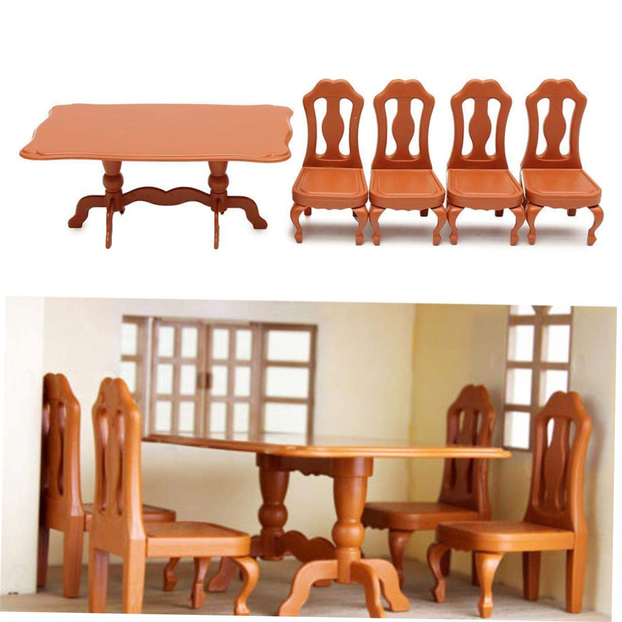 Totority 2 Sets Kids Resin Table and Chairs Child Mini