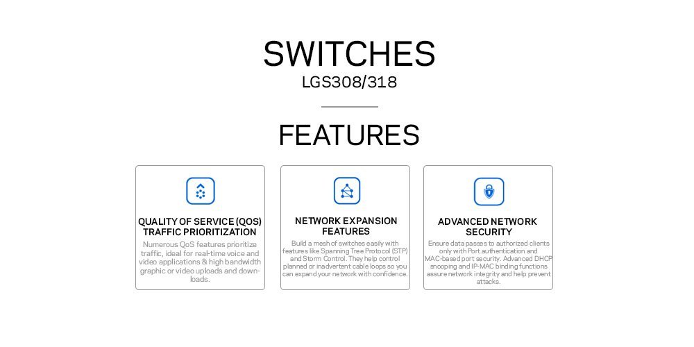 Linksys Business LGS318 16-Port Gigabit Smart Managed Switch with 2 Gigabit and 2 SFP Ports